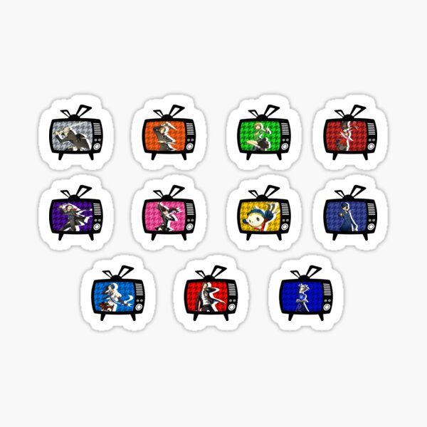 "persona 4 crew" Sticker for Sale by Treasure-Eatery | Redbubble