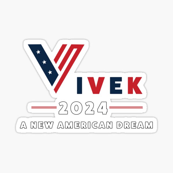 "Vivek 2024 A New American Dream" Sticker for Sale by PolitiSized ...
