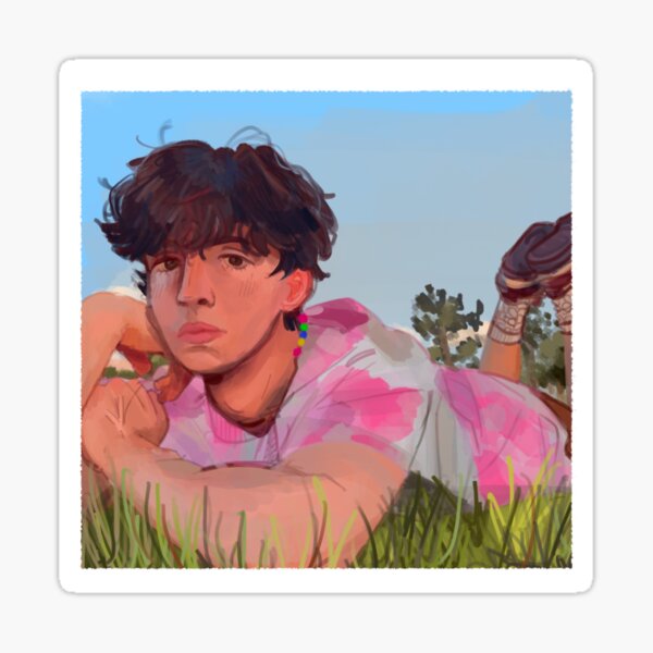 "albert painting !" Sticker for Sale by scootpilled | Redbubble