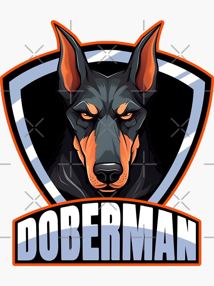 "Doberman Logo Quote Design" Sticker for Sale by MysteriousJ | Redbubble