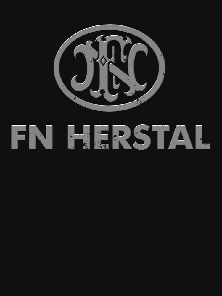 Fn Herstal Logo FN Herstal Firearms Guns Logo Men's Black Hoodie