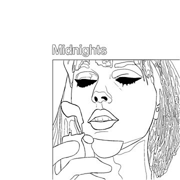 "Taylor Swift Midnights Album Outline Drawing" Art Print for Sale by ...