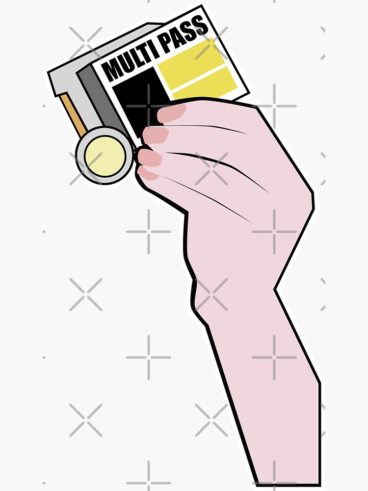 "Multipass?" Sticker for Sale by McPod | Redbubble
