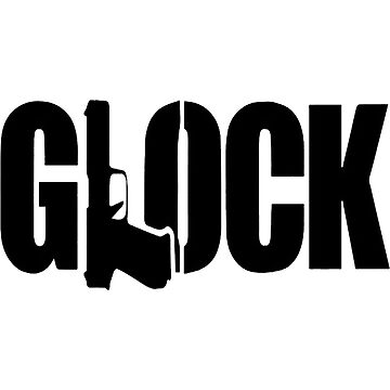 "glock lettering w" Sticker for Sale by MargaretasHypat | Redbubble