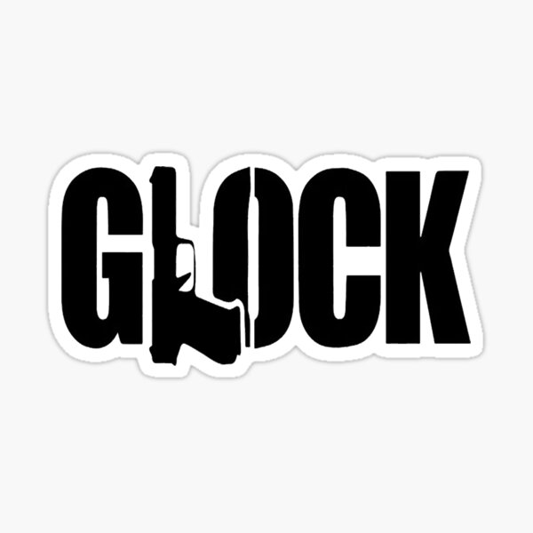 "glock lettering w" Sticker for Sale by MargaretasHypat | Redbubble