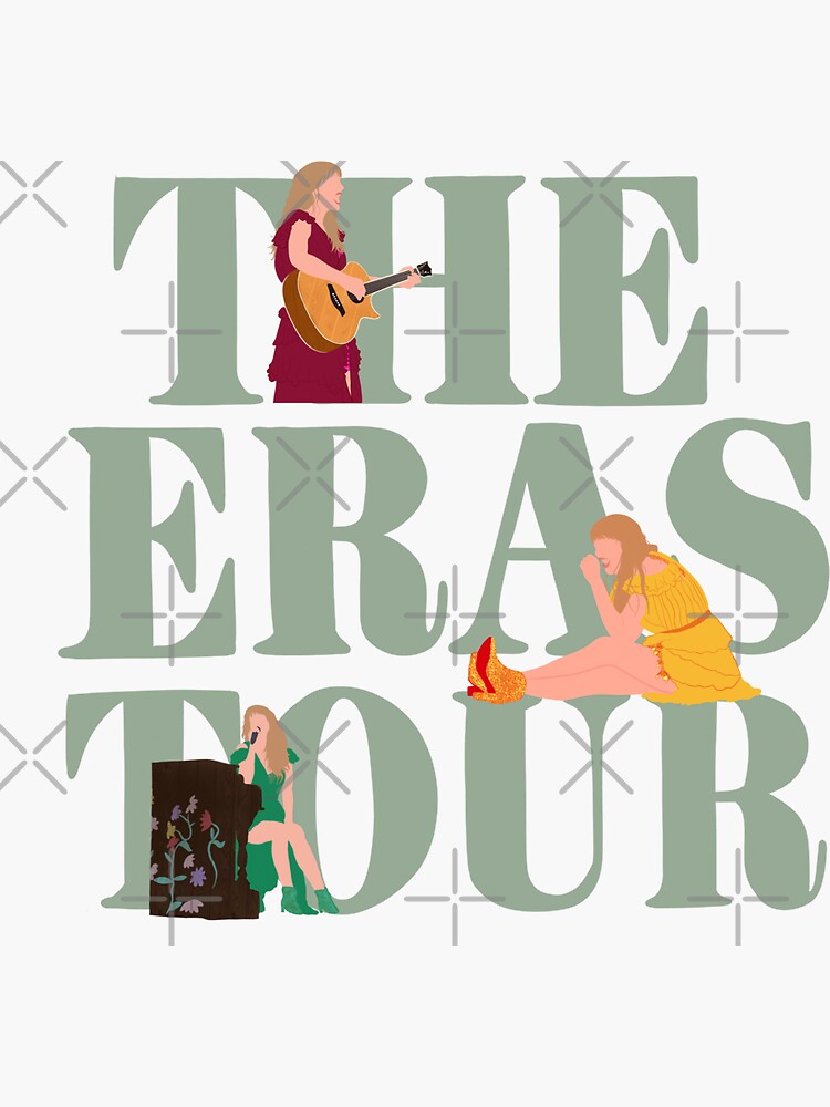 "surprise songs/debut eras tour all outfits" Sticker for Sale by nerfie ...