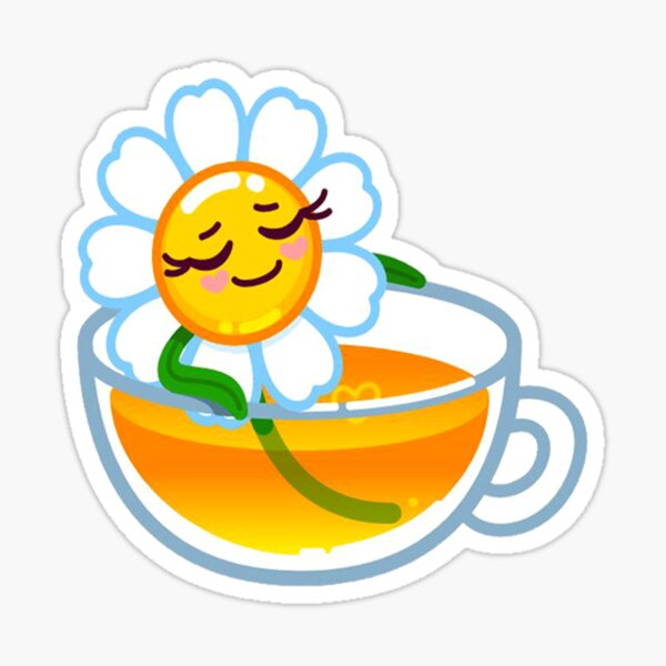 "yellow daisy tea" Sticker for Sale by justinkameron | Redbubble