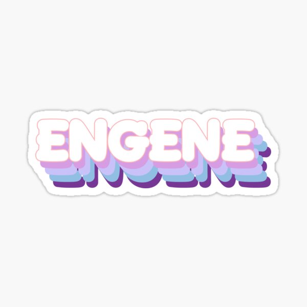 "ENGENE" Sticker by ENBLIE | Redbubble