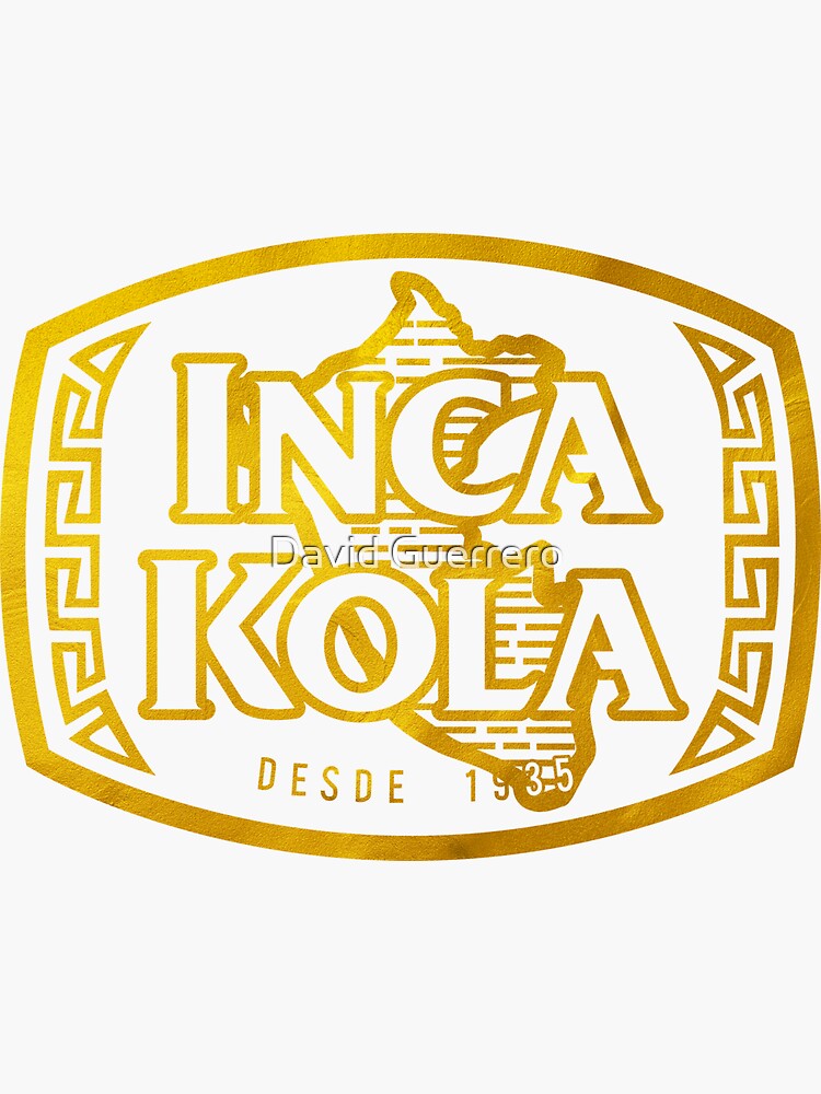 "INCA KOLA - GOLD" Sticker by DisobeyTees | Redbubble