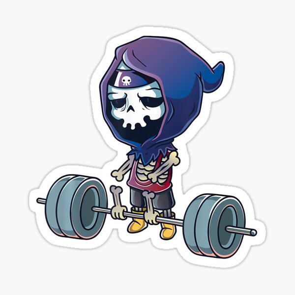 "Gym Grim Reaper . Deadlift Gym Workout Halloween " Sticker for Sale by ...