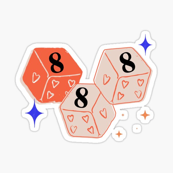 "888 Dice Angel Numbers" Sticker for Sale by MystiqueButique | Redbubble