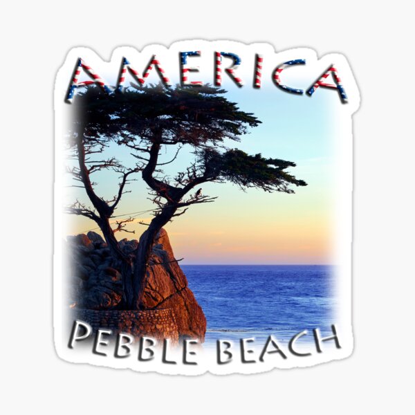 "America - California - Pebble Beach" Sticker for Sale by Adam Gormley ...