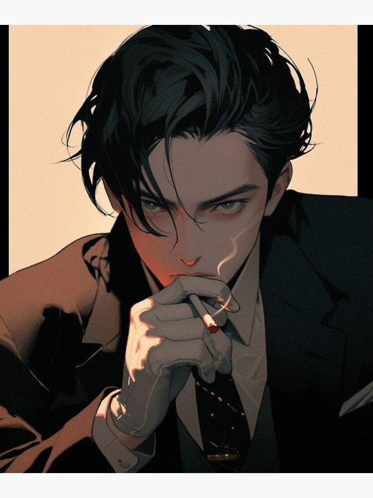 "Smoking Man cool Art" Sticker for Sale by JemimaHuttons | Redbubble
