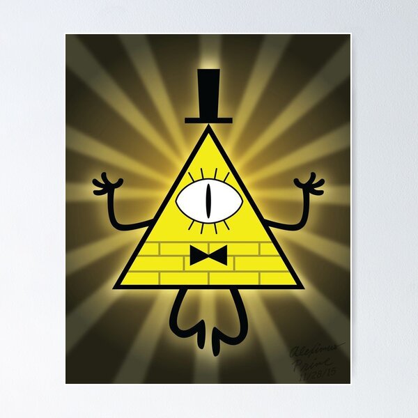 "bill cipher (gravity falls) " Poster for Sale by lorettaeisen | Redbubble