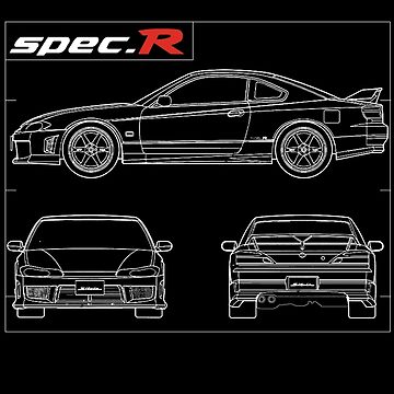 "nissan S15 SPEC R AERO LINE ART DRIFTING" Sticker for Sale by ...