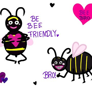 "Bee Friends (Bee Bro)" Stickerundefined by QueenSasi | Redbubble
