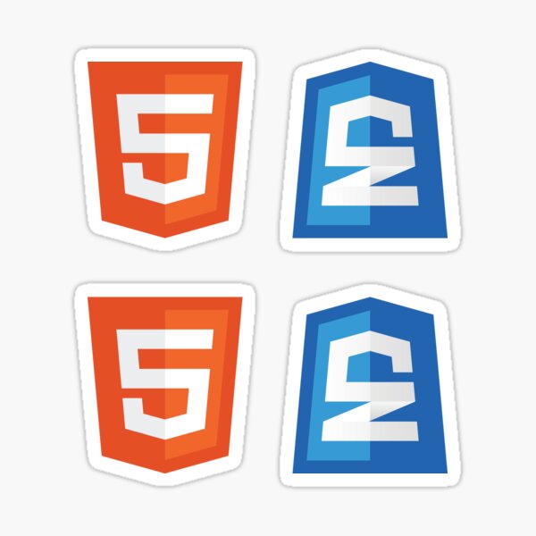 "HTML5­ + CSS3­" Sticker for Sale by bowmen | Redbubble