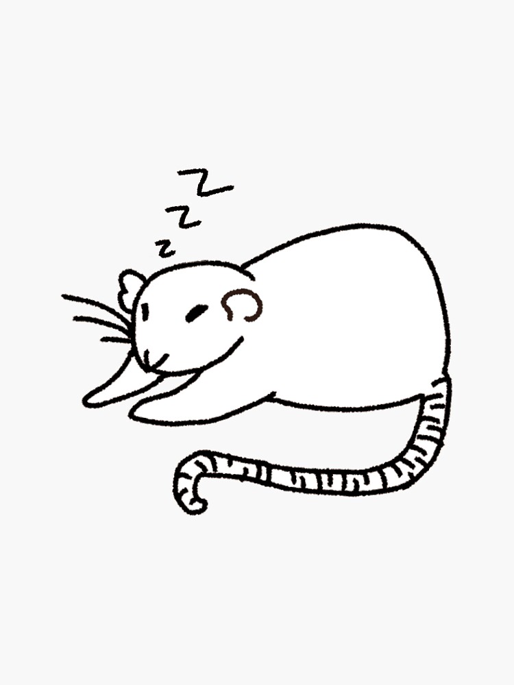 "sleepy rat sticker" Sticker for Sale by SecretStarShop | Redbubble