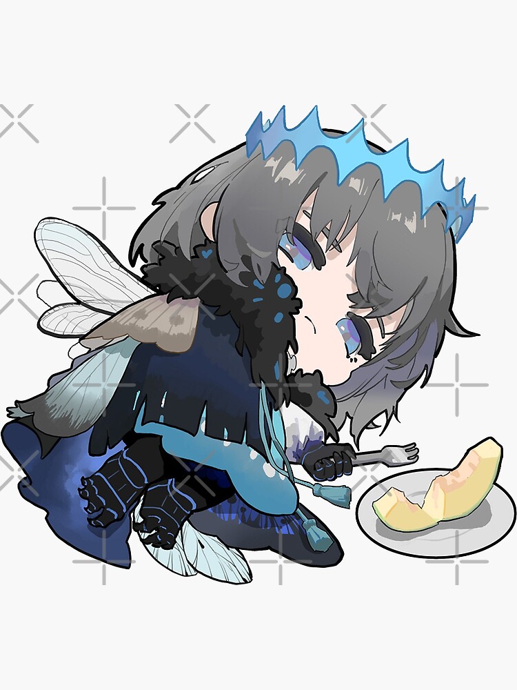 "oberon chibi + melon" Sticker for Sale by StratusGraphics | Redbubble