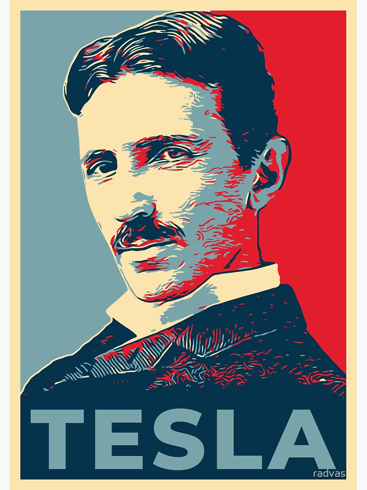 "Nikola Tesla" Sticker for Sale by radvas | Redbubble