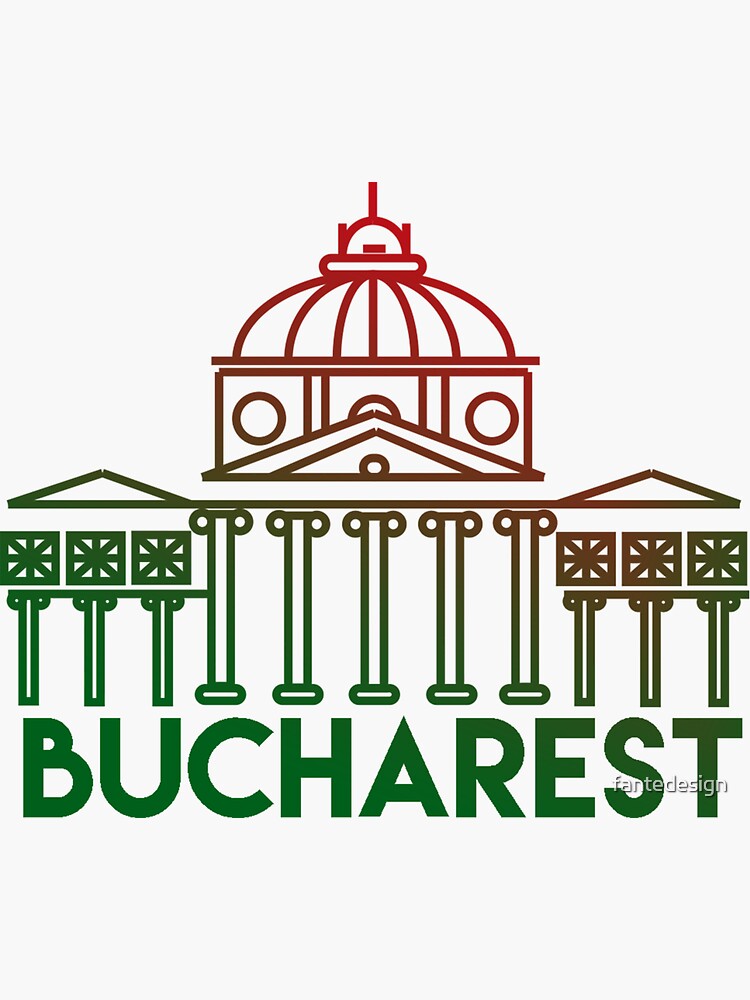 "Bucharest Romania" Sticker for Sale by fantedesign | Redbubble