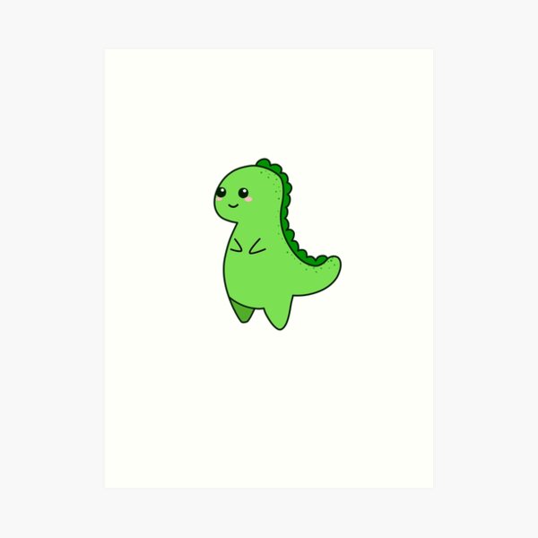 "Kawaii Cute T-rex Tyrannosaurus" Art Print for Sale by theglaze ...