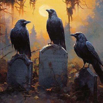 "Cemetery Ravens" Sticker for Sale by NevermoreFalls | Redbubble