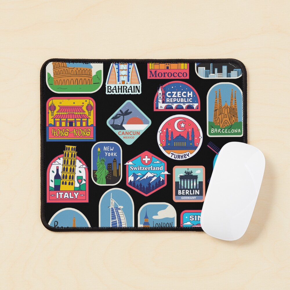 "Country Stamps Collage " Sticker for Sale by Illustrify | Redbubble