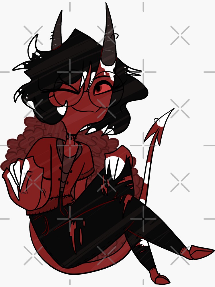 "Helluva boss imp oc" Sticker for Sale by yepthefanart | Redbubble