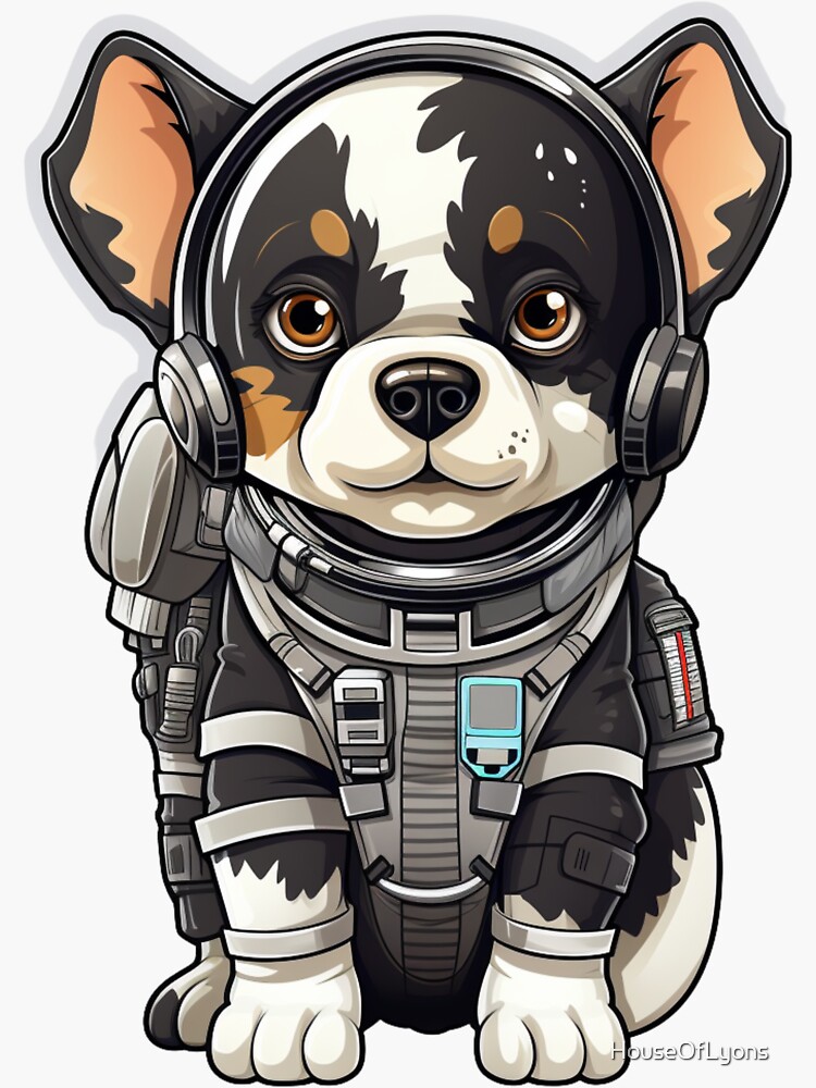 "Astro Paws, Comet K9" Sticker for Sale by HouseOfLyons | Redbubble