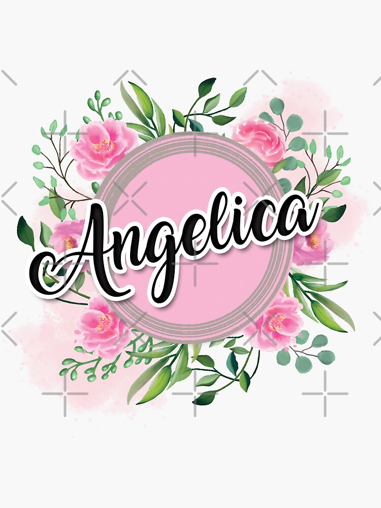 "Angelica name " Sticker for Sale by badinboow | Redbubble