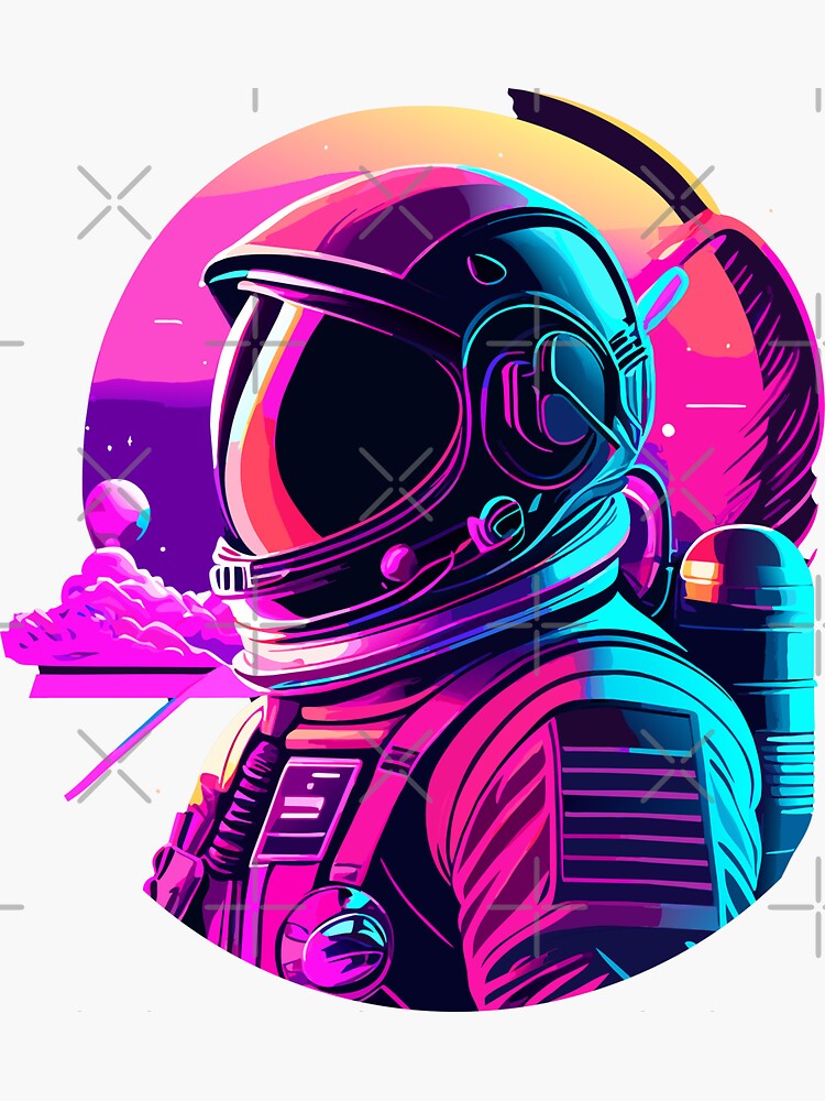 "Aesthetic Spaceman" Sticker for Sale by dodopus | Redbubble