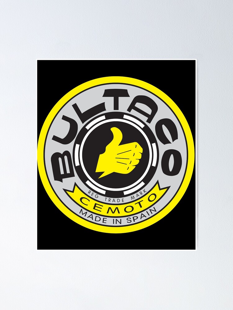"BULTACO LOGO YELLOW" Poster for Sale by ely-nfranck | Redbubble