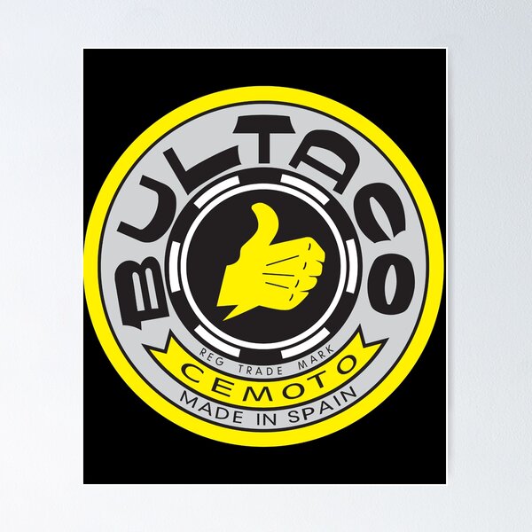 "BULTACO LOGO YELLOW" Poster for Sale by ely-nfranck | Redbubble