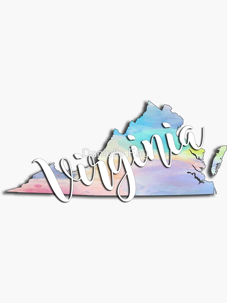 "Virginia" Sticker by doodlesbydani | Redbubble