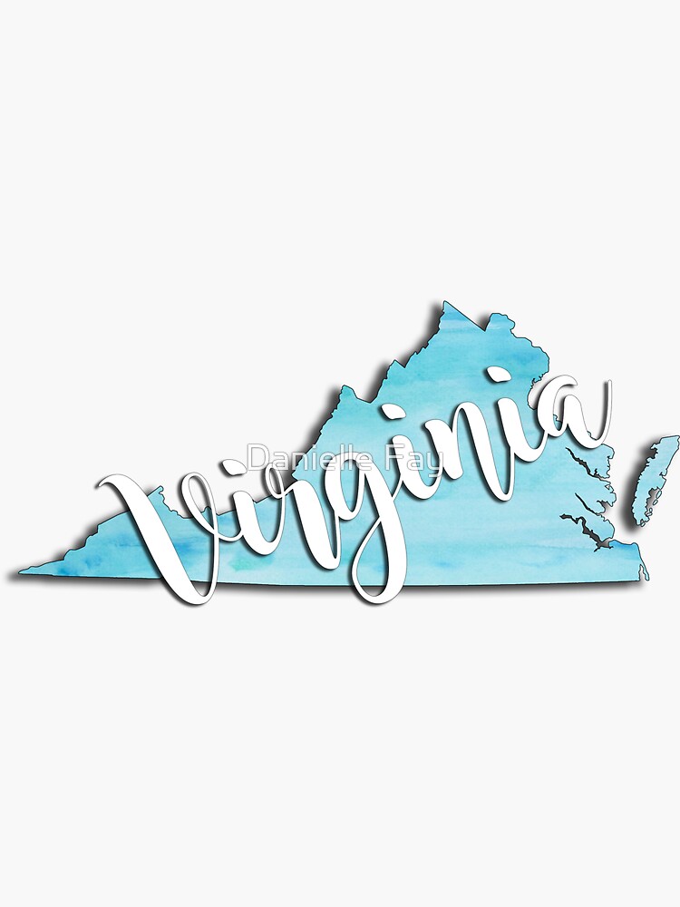 "Virginia" Sticker for Sale by doodlesbydani | Redbubble