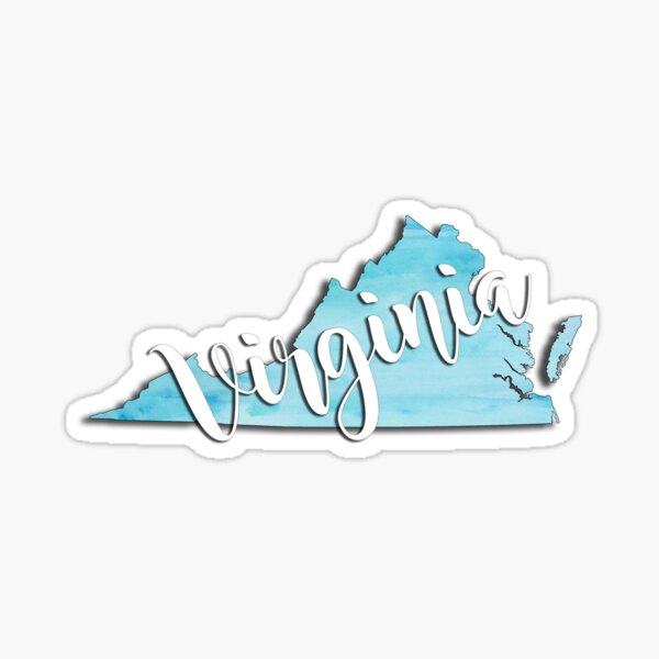 "Virginia" Sticker for Sale by doodlesbydani | Redbubble