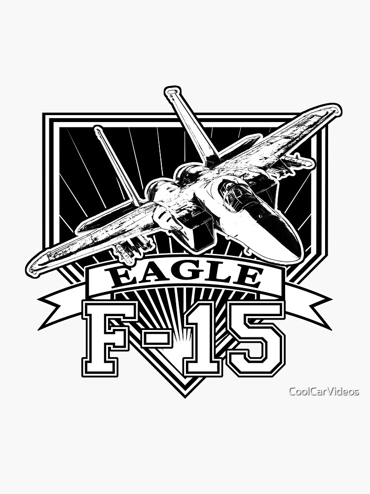 "F15 Eagle Fighter Jet" Sticker for Sale by CoolCarVideos | Redbubble