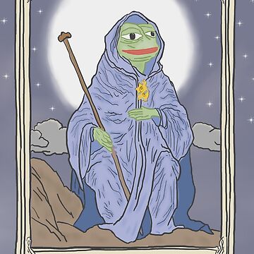 "Pepe the frog tarot card dank meme art" Sticker for Sale by t3nderness ...