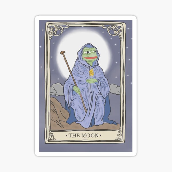 "Pepe the frog tarot card dank meme art" Sticker for Sale by t3nderness ...