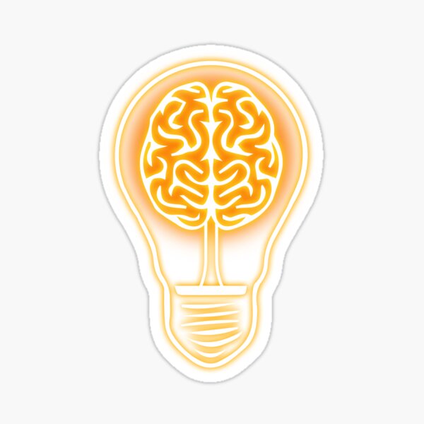 "Light Bulb Idea Abstract Brain Mindfulness Cool Graphic " Sticker by ...