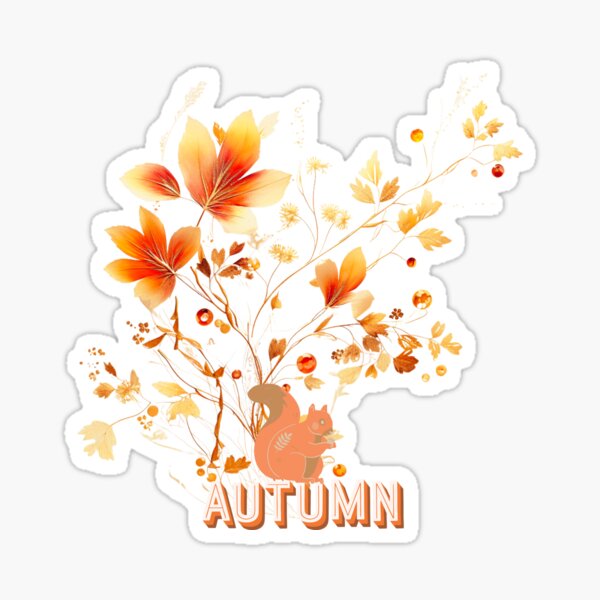 "Autumn Fall Tree" Sticker for Sale by ImaginVibes | Redbubble