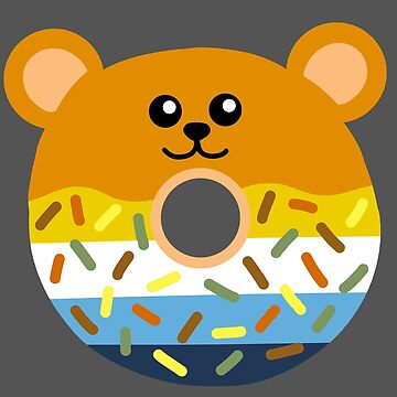 "Cute aroace pride bear donut" Sticker for Sale by charmednight | Redbubble