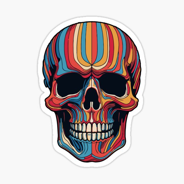 "Skully '69" Sticker for Sale by Ronnie K | Redbubble