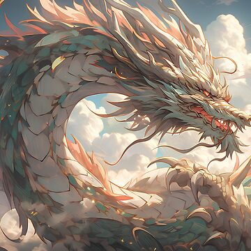 "Ethereal Zen Dragon: Sky, Clouds, and Fantastic Landscapes" Sticker ...