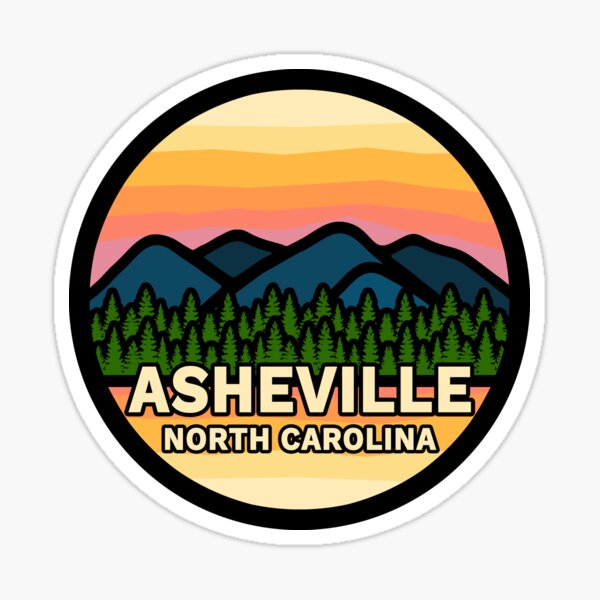 "Asheville North Carolina Sunset" Sticker for Sale by VanyaKar | Redbubble
