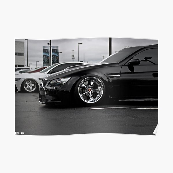 "Stanced E92 M3 - Black Side " Poster for Sale by DuntLed-Racing ...