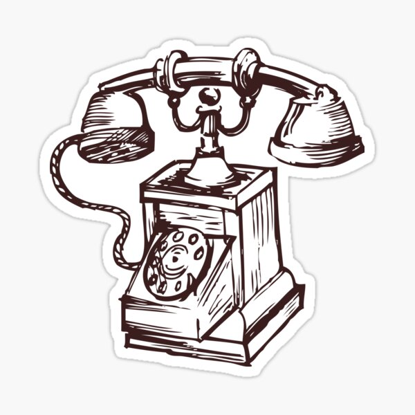 "telephone" Sticker for Sale by mehmetemin | Redbubble