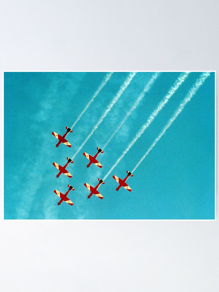"RAAF Roulettes in Wedge Formation" Poster by bevvie | Redbubble