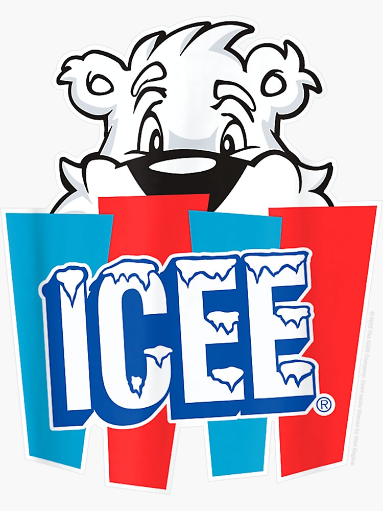 "ICEE Bear Peeking Behind" Sticker for Sale by GillesAllard | Redbubble